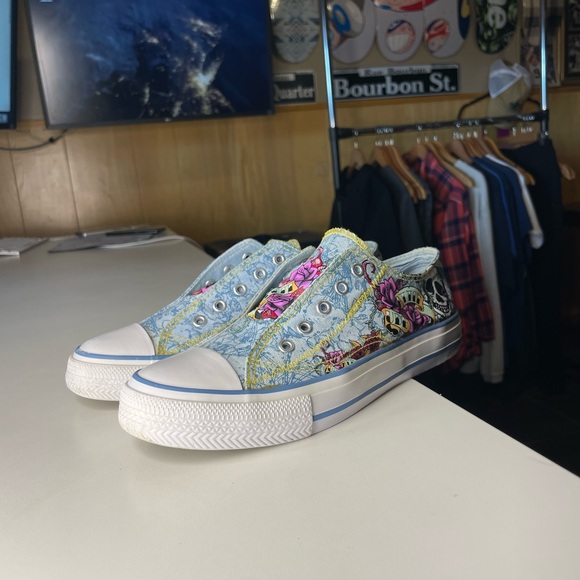 Airwalk | Shoes | Airwalk Womens Blue Attitude Skull Sneakers Shoes Ed ...
